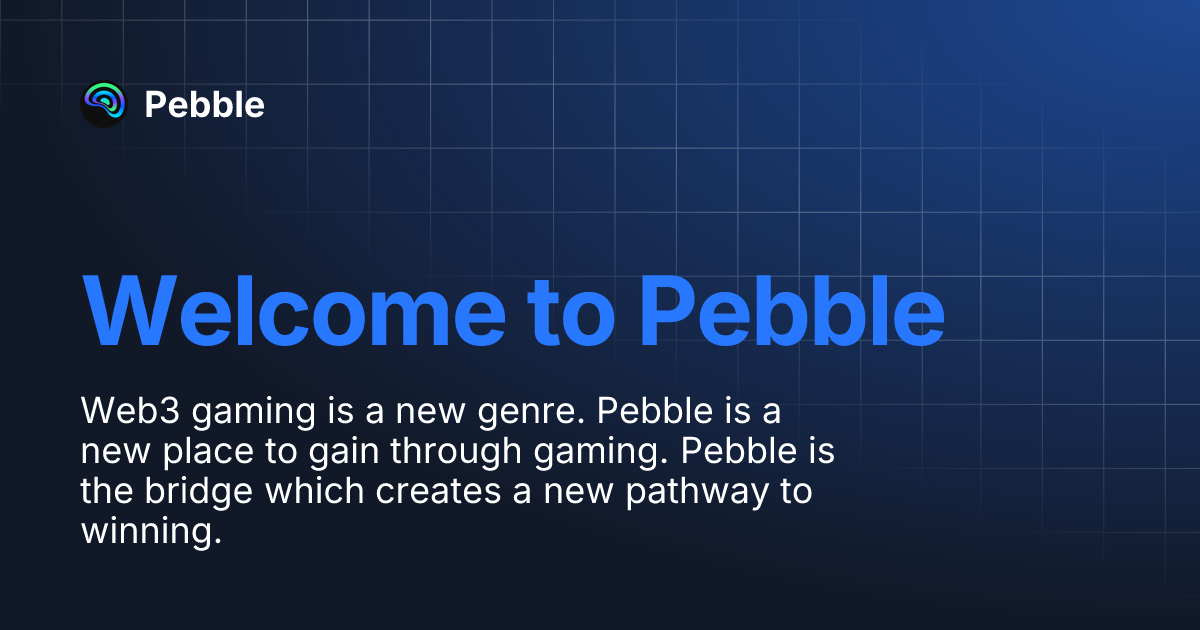 Welcome to Pebble | Pebble
